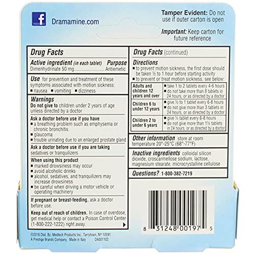 Snapklik.com : Dramamine Motion Sickness Relief, Original Formula, Fast ...