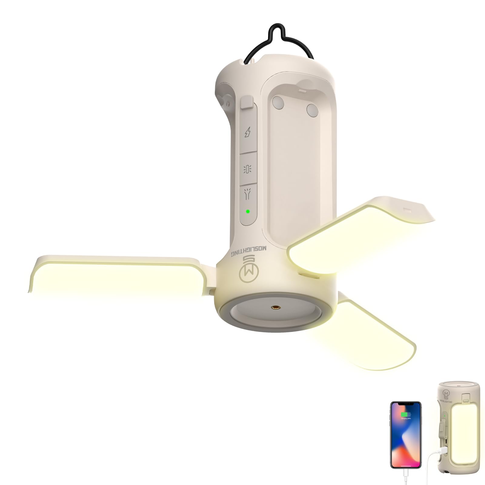 Amazon.com: MOSLIGHTING Folding Camping Lantern Rechargeable, 10000mAh ...