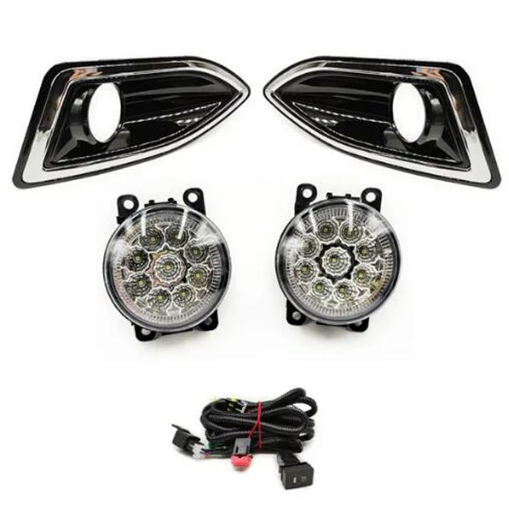 Amazon.com: 2Pcs Car LED Fog Light Front Bumper Light Fog Lamp Cover ...