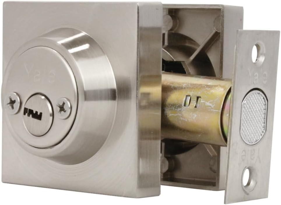 Hermex Basic CERO-32P, Cerrojo doble cilindro, cromo mate : Amazon.com ...