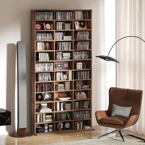 Amazon.com: Kaireey 12-Tier DVD Storage Shelf with Adjustable Shelves ...