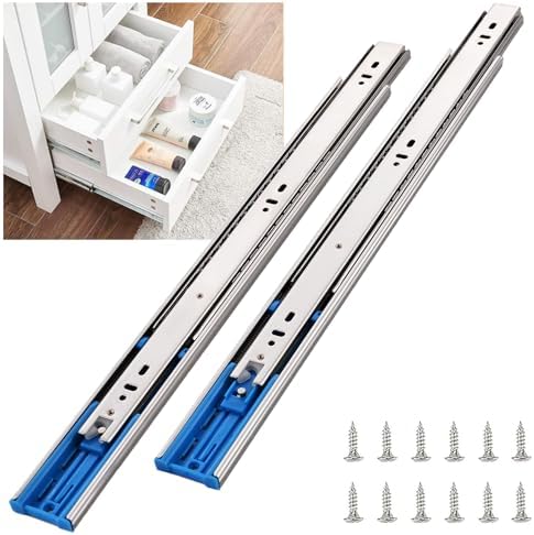 VAPSINT 6 Pairs 16 Inch Soft Close Drawer Slides Ball Bearing Full ...