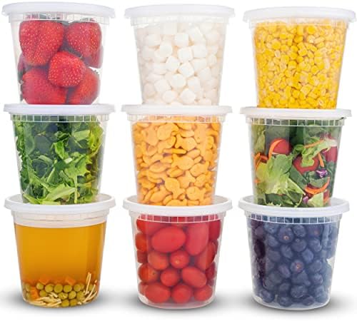 Amazon.com: Deli-Grade BPA-Free 24oz Plastic Containers with Lids 24ct ...