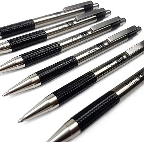 ZEBRA Pen F-301 Black Ballpoint Pens, Ultra Stylish Stainless Steel ...