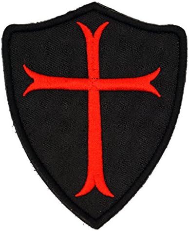 Amazon.com: Crusades Shield Red Embroidered Patch Knights Templar Iron ...