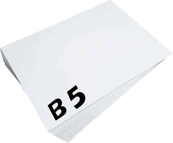 Amazon | 書ける両面白台紙"350" B5 800枚セット 257×182mm 厚さ約0.47mm 厚紙 食品用 薬品用 工作用 保護紙 折れ防止 日本製 W350 (B5 800枚 ...