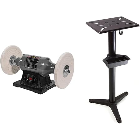 VEVOR Bench Buffer Polisher, 8 inch Buffing Machine 350W 3/4HP Motor ...