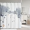 Amazon.com: NYMB Sport Shower Curtain, Winter Holiday Travel Snow ...