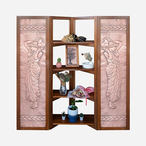 Amazon.com: Copper and Wooden Book Shelf, 4 Self Standing Bookcase, 4 ...