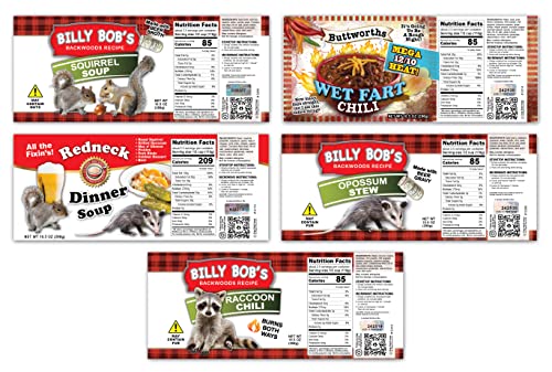 Amazon.com: 5 Pack - Redneck Gag Soup Can Labels - Party Supplies and ...