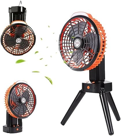 Amazon.com: Himiway Tripod Camping Fan Rechargeable, Portable Battery ...