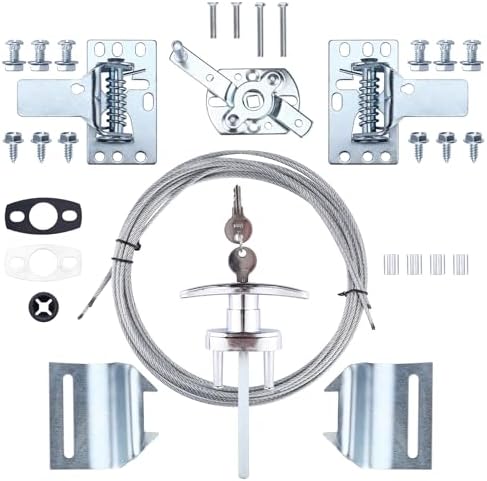 Patioer Universal Garage Door Lock Kit with Spring Latch and Keyed ...