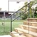 CHR 5 Steps Outdoor Handrails for Outdoor Steps, Black Wrought Iron ...