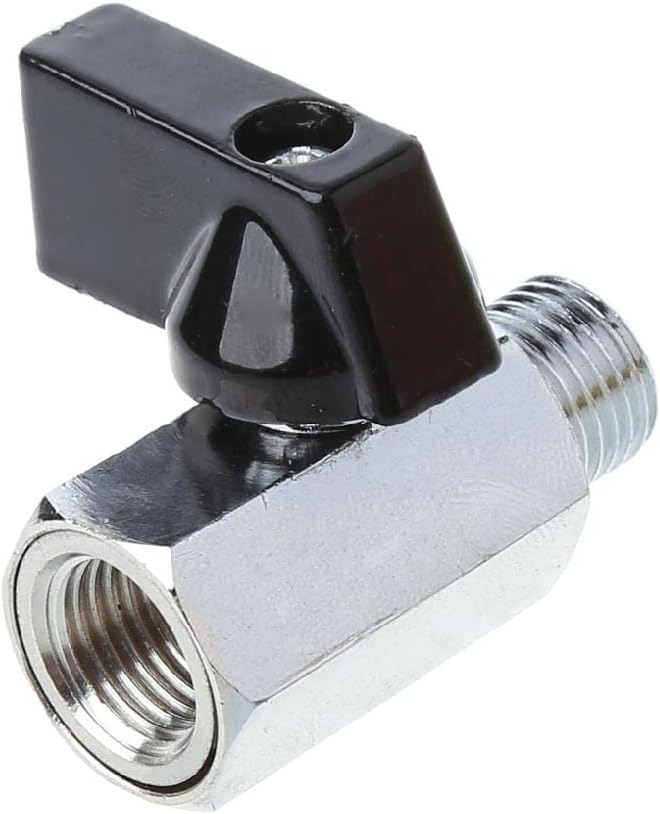 Kxnps Brass Mini Ball Valve 1/4″ BSP Male to Female Thread Air ...