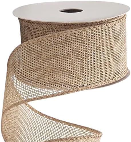 Amazon.com: Natural Burlap Ribbon ULymie 5 Rolls 16 Yards Wired Edge 2 ...