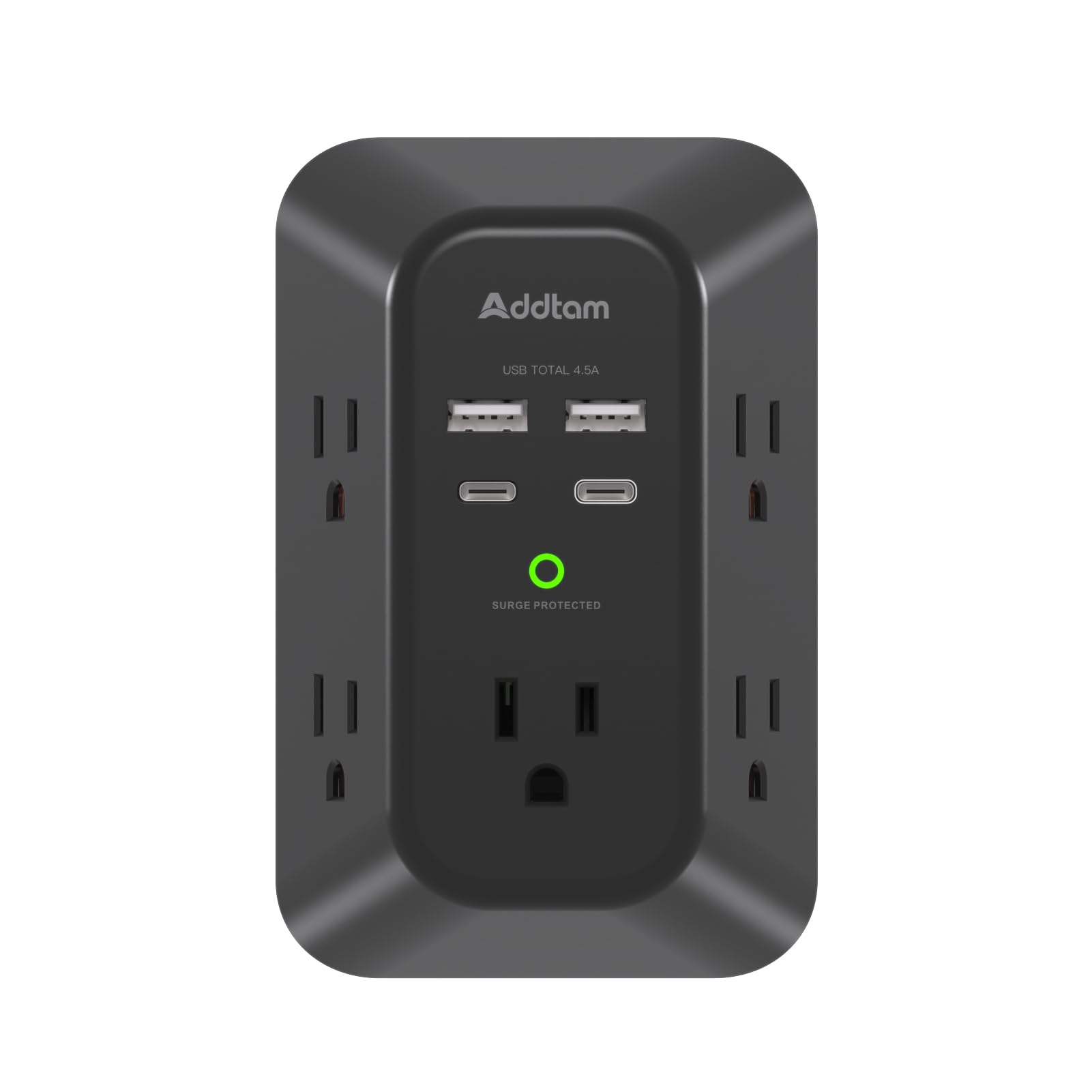 Amazon.com: Surge Protector Outlet Extender, Addtam Multi Plug Wall ...