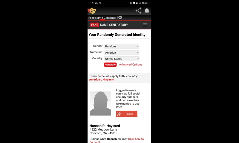Fake Name Generator Generate List Of Fake Names