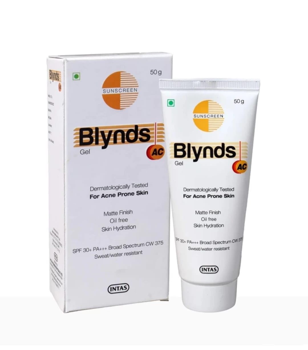 Blynds AC Sunscreen Gel 50gm | SPF 30+ PA+++ Broad spectrum CW 375 ...