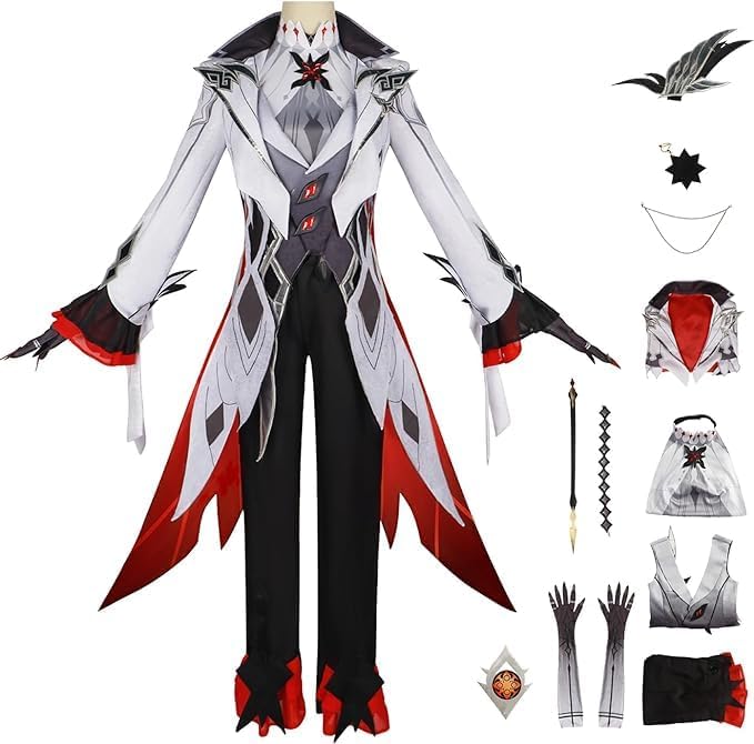 Mr.LQ Genshin Impact Arlecchino Cosplay Costume Complete Set with Wig ...