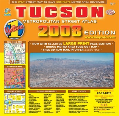 Tucson Metropolitan Street Atlas - 2008 Edition (Yellow 1 Series of ...