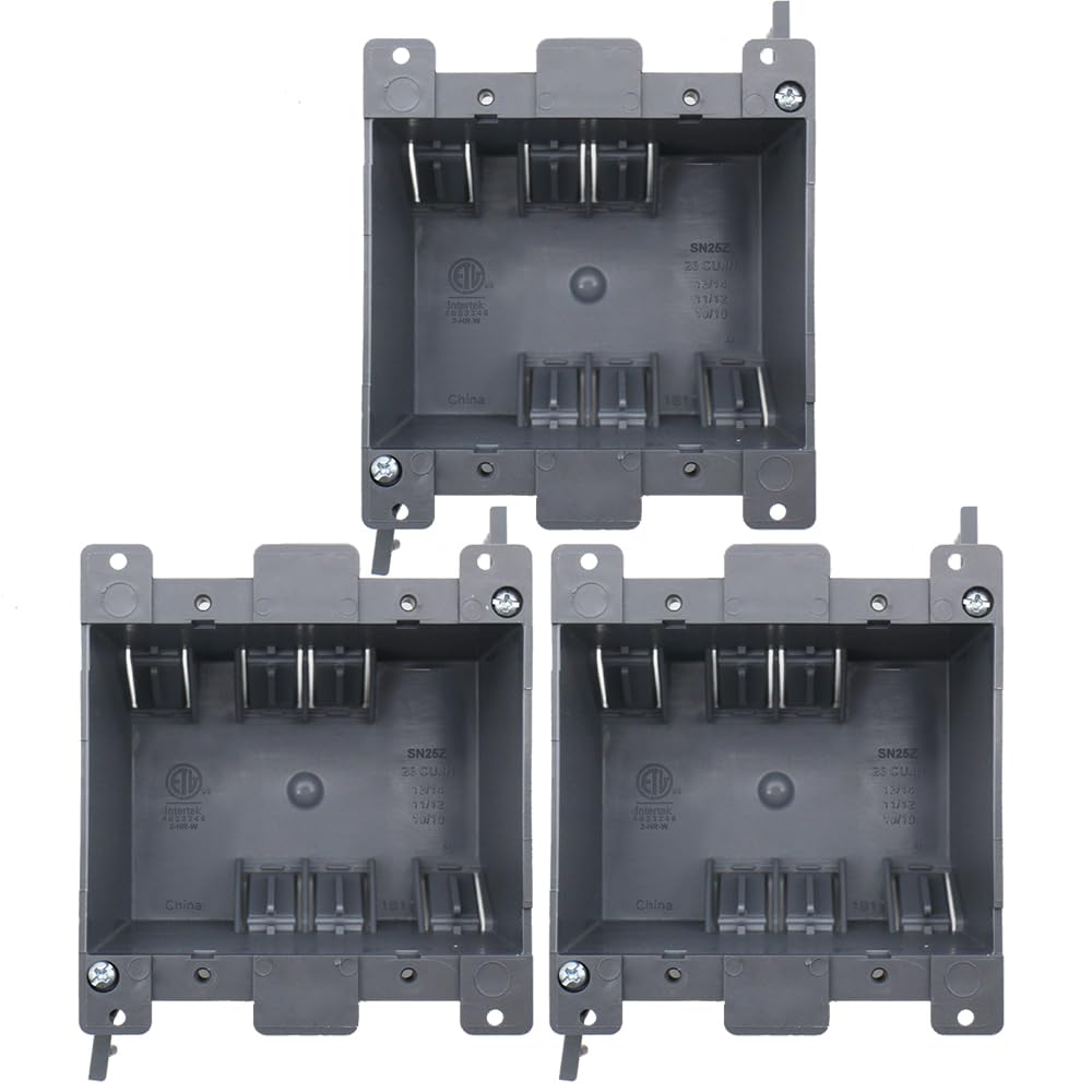 MAKERELE Old Work Electric Outlet Box 2 Gang Outlet Box,Adjustable ...