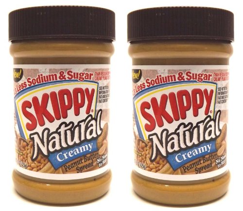 Amazon.com : Skippy Natural Creamy Peanut Butter with 1/3 Less Sodium ...