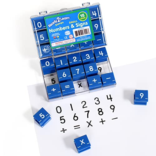 Buy READY 2 LEARN Number and Sign Stamps - Small - Set of 15 - Rubber ...