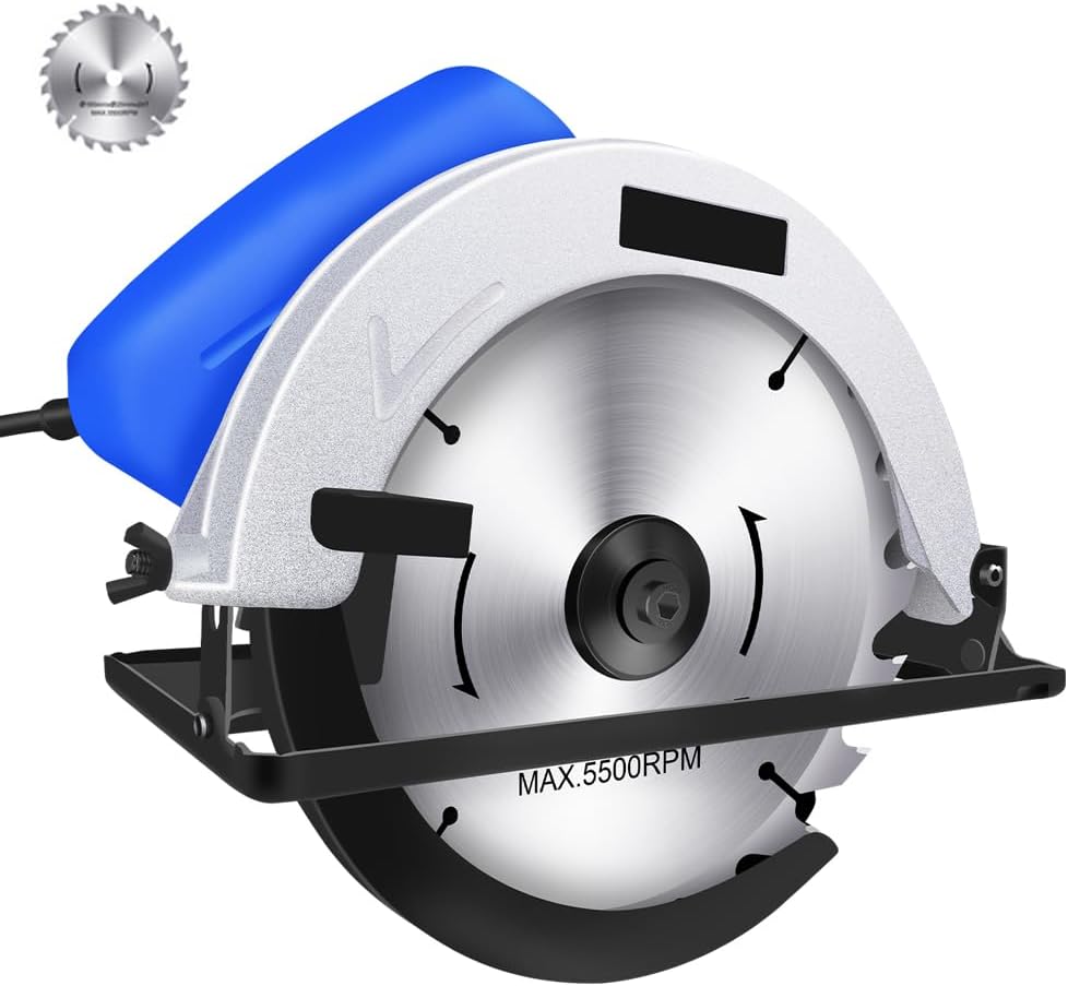 PRO Circular Saws, 2000W 5000 RPM, Bevel Angle(0 to 45°) Joint Cuts ...