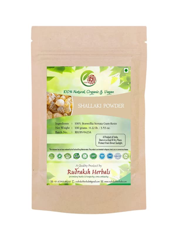 Rudraksh Herbal Shallaki Powder 100% Boswellia Serrata Gum-Resin 100gm ...