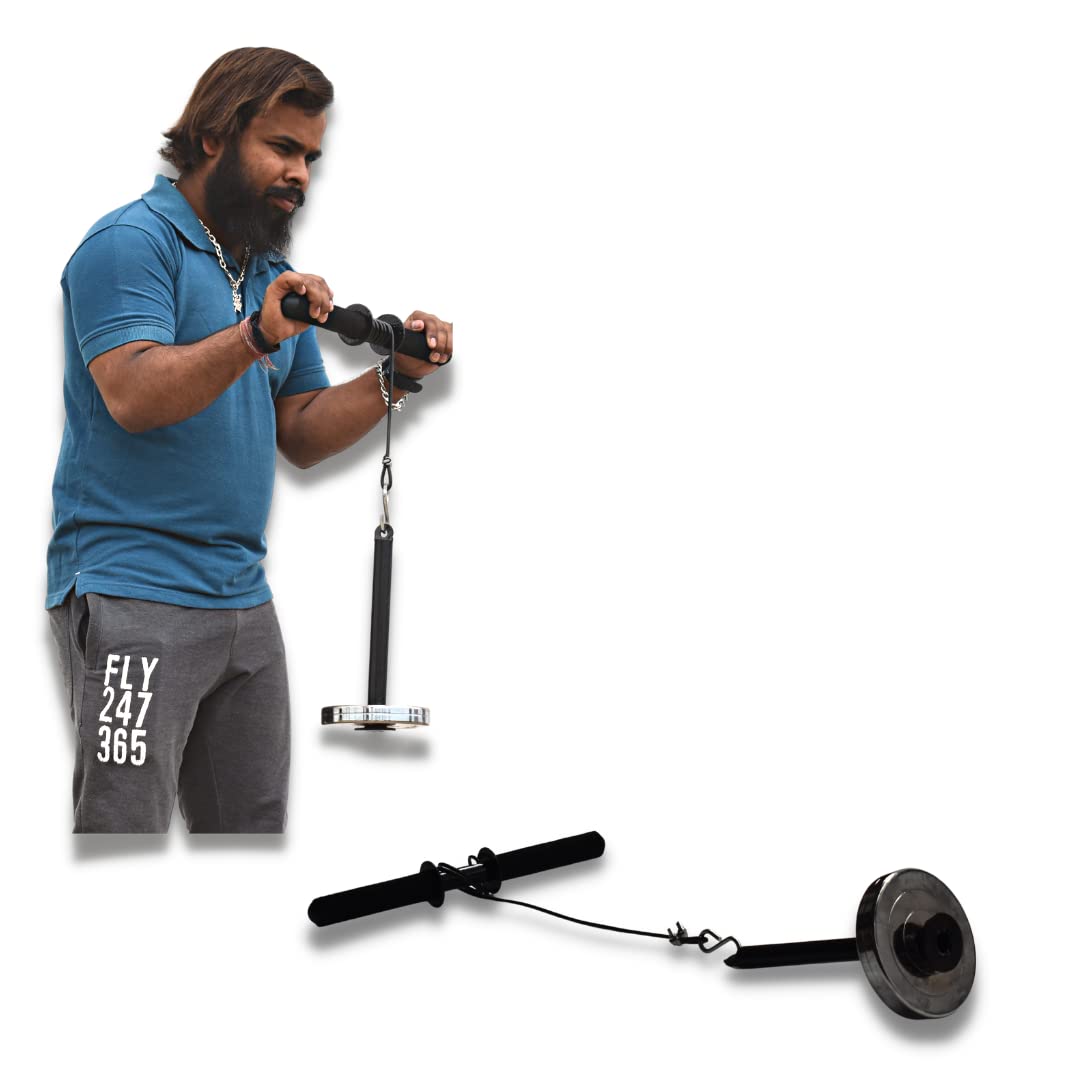 FIRE FITNESS wrist roller non-slip grip for home gym workout wrist ...