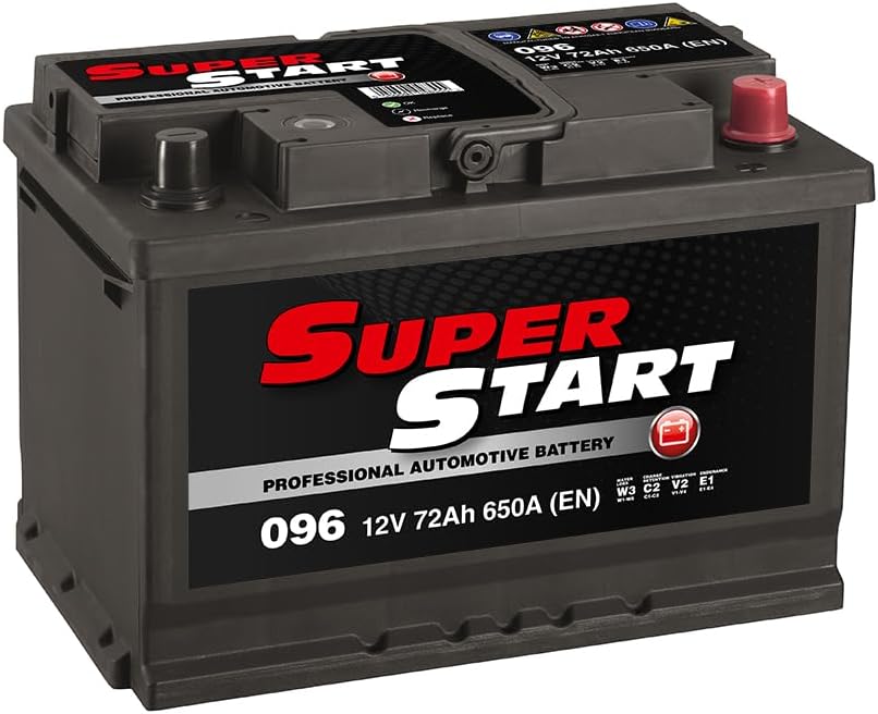 Super Start 096 12V 72AH 650 CCA SMF Car Battery : Amazon.co.uk: Automotive