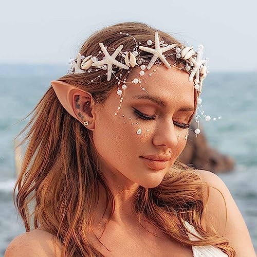 Amazon.com : Brishow Starfish Wedding Headband Silver SeaShell ...
