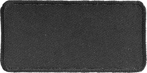 Amazon.com: Black 4 Inch Rectangular Blank Patch - by Ivamis Trading - 4x2 inch - Twill Fabric ...