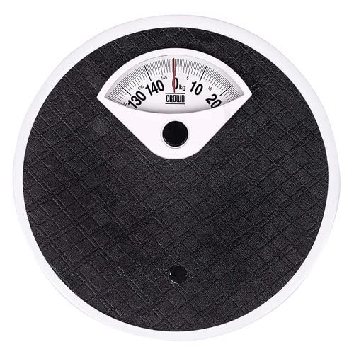 Buy Round Manual Weighing Scale with Anti-Slip Bath Mat, 150kg Capacity ...