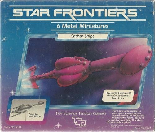Star Frontiers Metal Miniatures: 6 Sathar Ships: Tsr: 9780394540023 ...