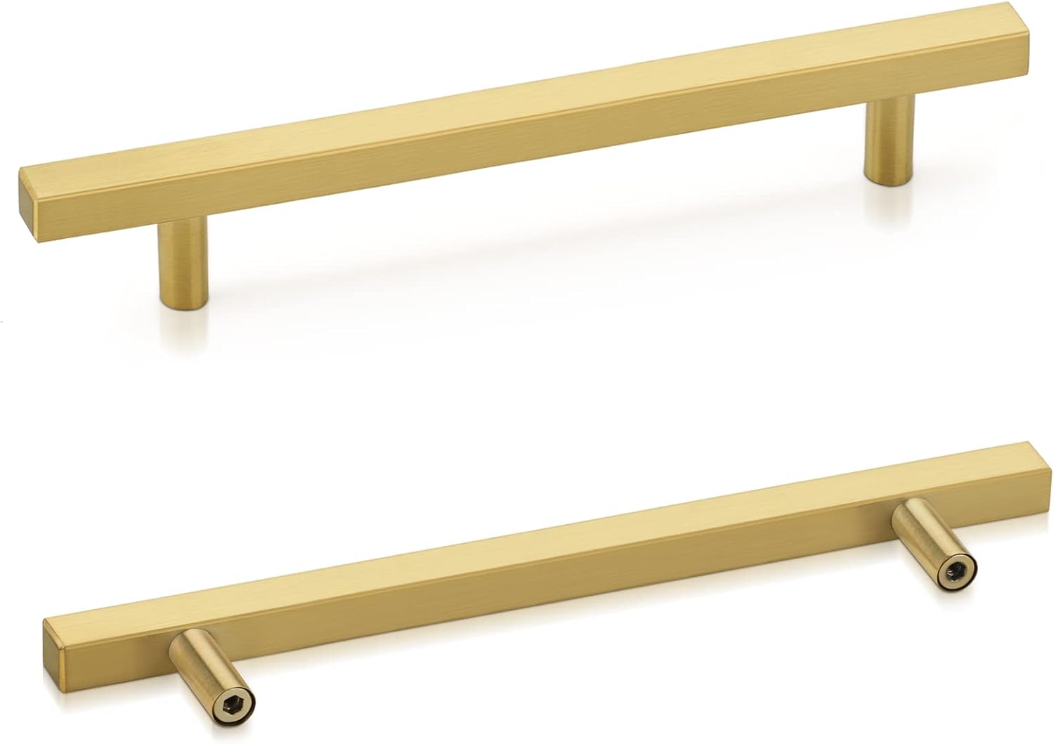 KAMIST Gold Drawer Knobs Pulls Handles 6-1/4" Hole Centers - Modern ...