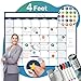 Amazon.com: Large Dry Erase Calendar for Wall - 36" x 48", Reusable ...