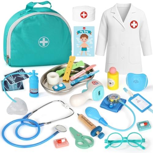 43PCS Kids Doctor Kit Toy, Pretend Play Medical Set for Toddlers, Role ...