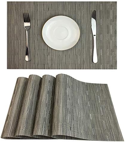 Amazon.com: Red-A Placemats Set of 6 for Dining Table Heat-Resistant ...