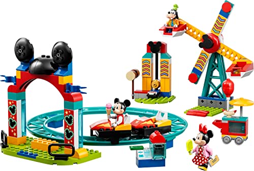 LEGO 10778 Mickey and Friends Mickey, Minnie and Goofy’s Funfair Fun ...