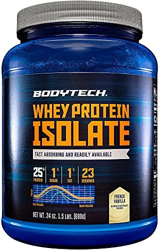 Amazon.com: BODYTECH Whey Protein Isolate Powder - with 25 Grams of ...
