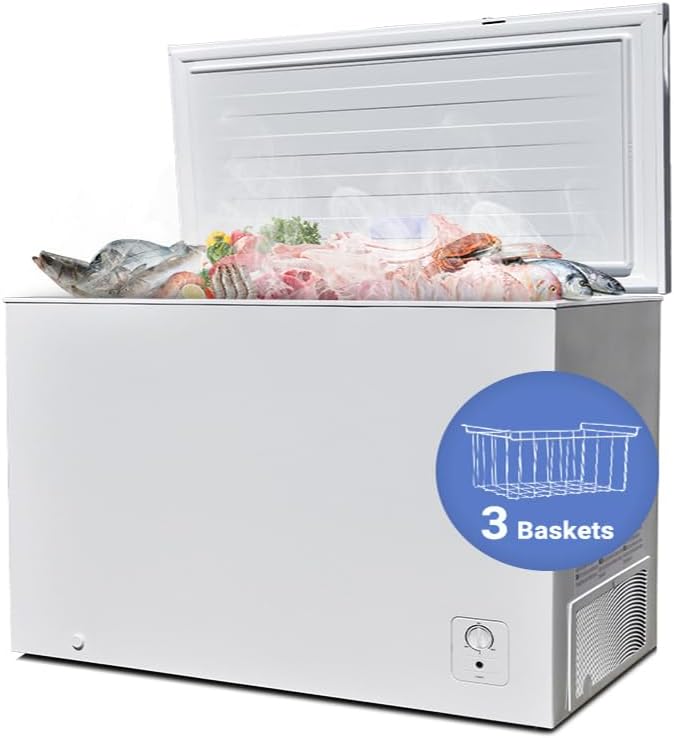 Amazon.com: 14 cu ft Chest Freezer - White, Large Storage for Families ...