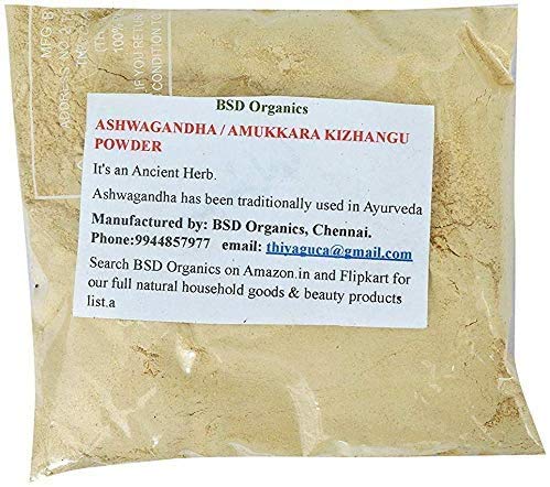 Amazon.com: BSD ORGANICS ASHWAGANDHA/AMUKKARA KIZHANGU Powder - (50 ...