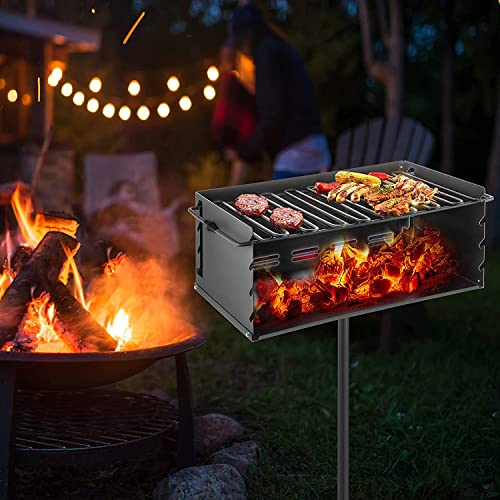 VEVOR Grill de style parc extérieur de 63,3 x 43,2 x 27,9 cm avec ...