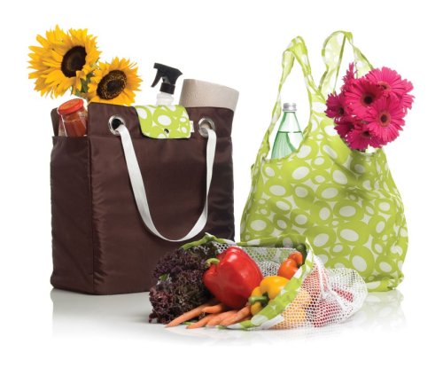 Buy BlueAvocado Starter Kit Reusable Grocery Bag System, Lime Online at ...