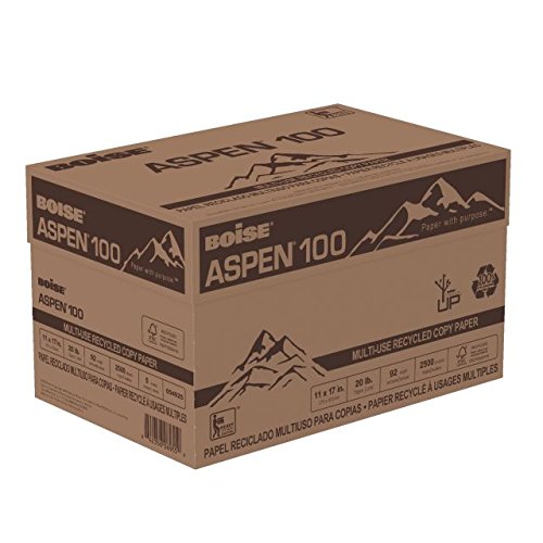 BOISE ASPEN 100 MULTI-USE RECYCLED COPY PAPER, 11" x 17", Ledger, 92 ...
