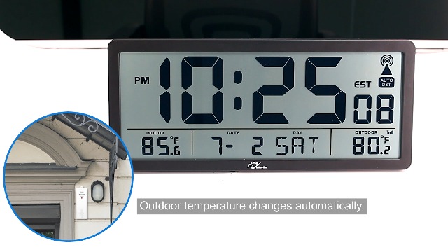 Watch WallarGe Atomic Clock with Indoor Outdoor Temperature on Amazon Live