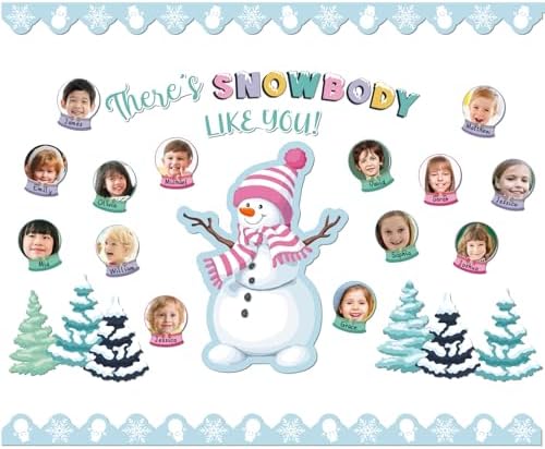 Amazon.com: 112 Pcs Winter Bulletin Board Cut Outs Hello Winter Rainbow ...