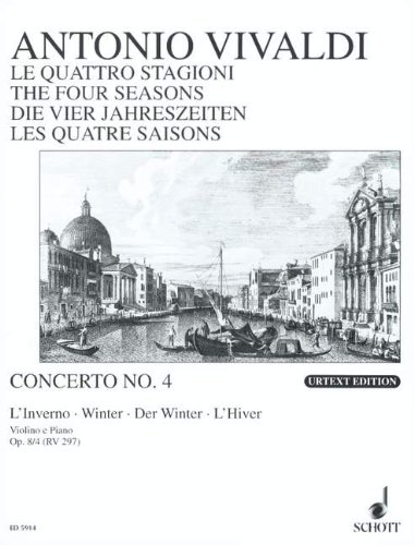 SCHOTT VIVALDI ANTONIO - THE FOUR SEASONS OP 8/4 RV 297 / PV 442 ...