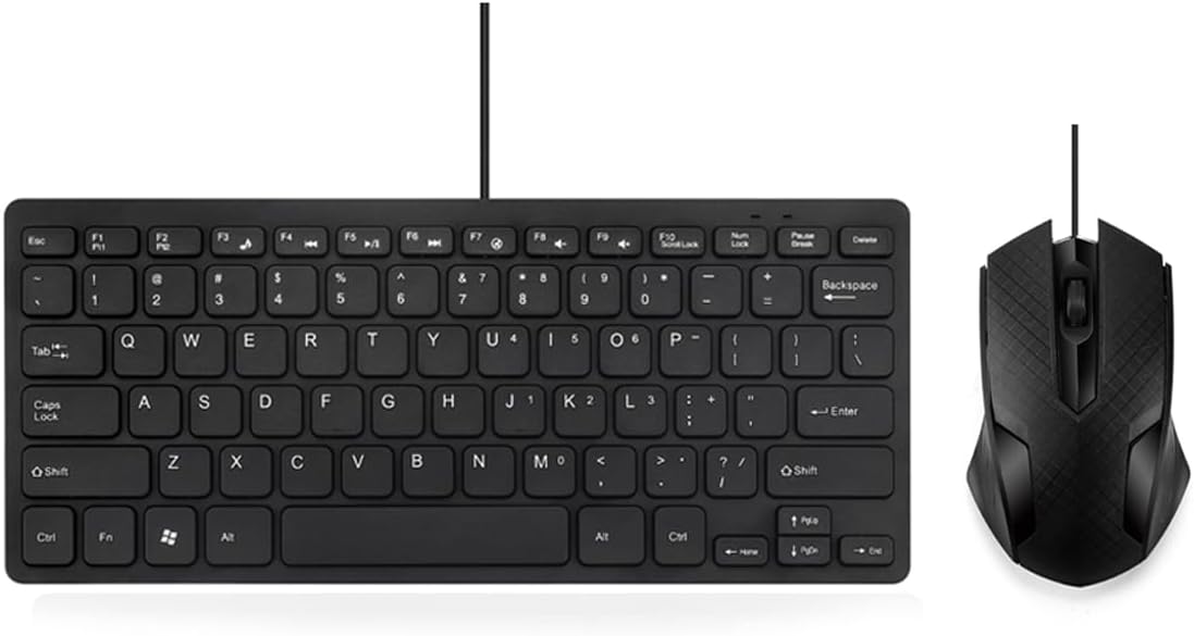 Amazon.com: Richer-R Mini Wired Keyboard and Mouse Set Compact Size ...